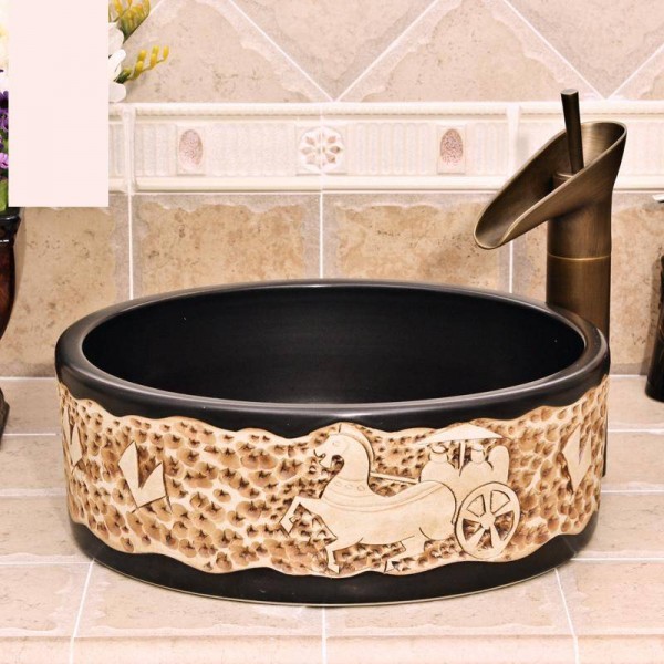 Luxury Antique ceramic wash basin bathroom basin hand wash bowls lavabo ...