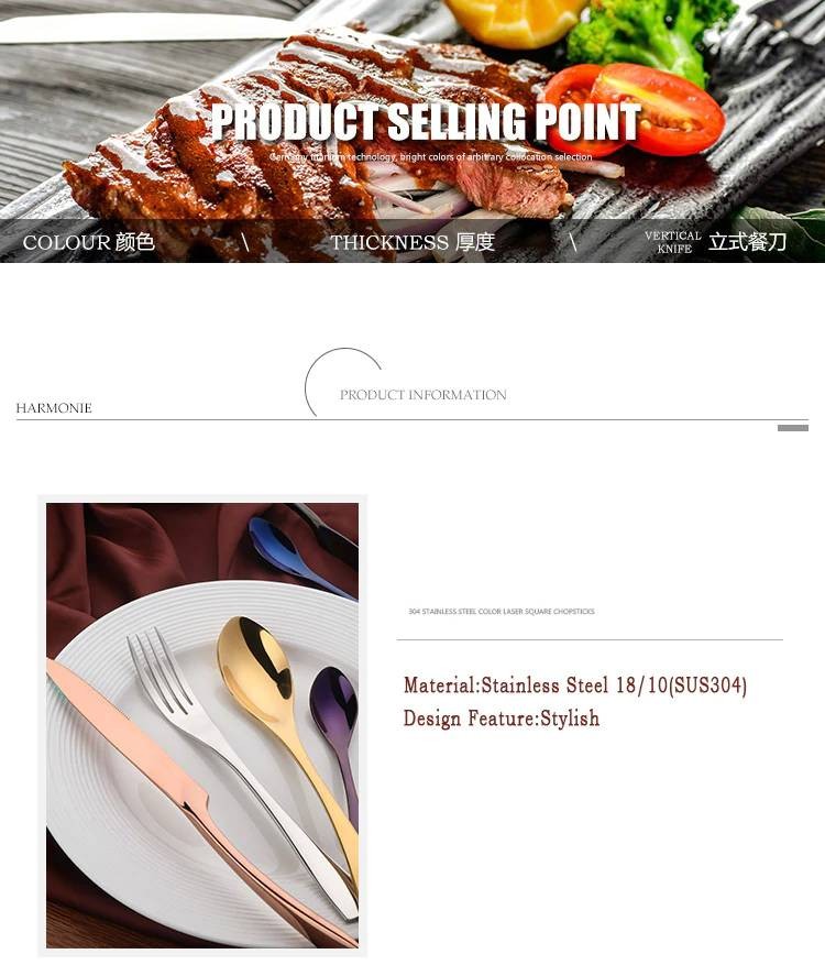 Luxury Gold Flatware Set Stainless Steel Cutlery 18/10 Utensils Kitchen ...