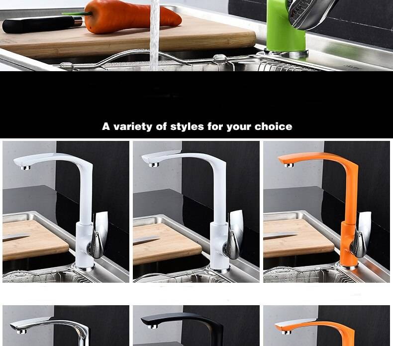 Luxury Colorful kitchen faucet mixer deck mounted basin short taps ...