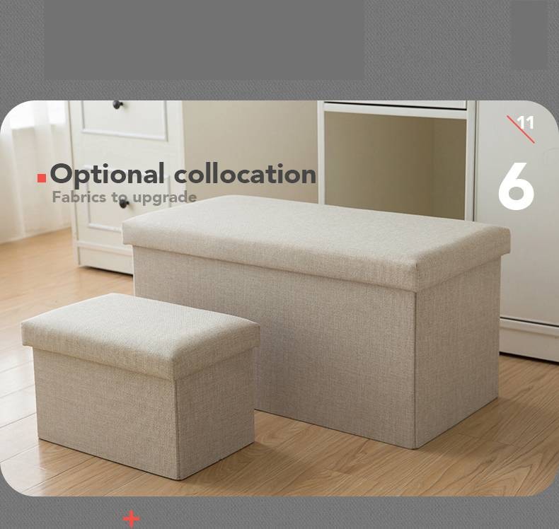 Luxury Cotton rectangular storage stool stool can sit adult sofa stool ...