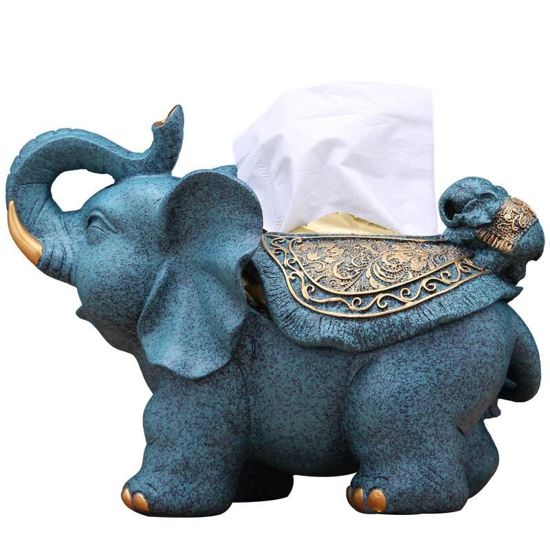 Luxury Fashion creative European retro decorative elephant tissue box ...
