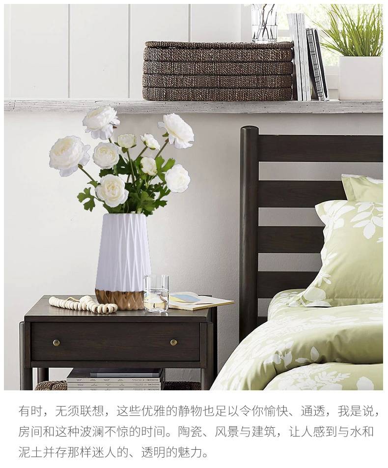 Luxury Golden ceramic vase simple home living room bedroom dining table ...
