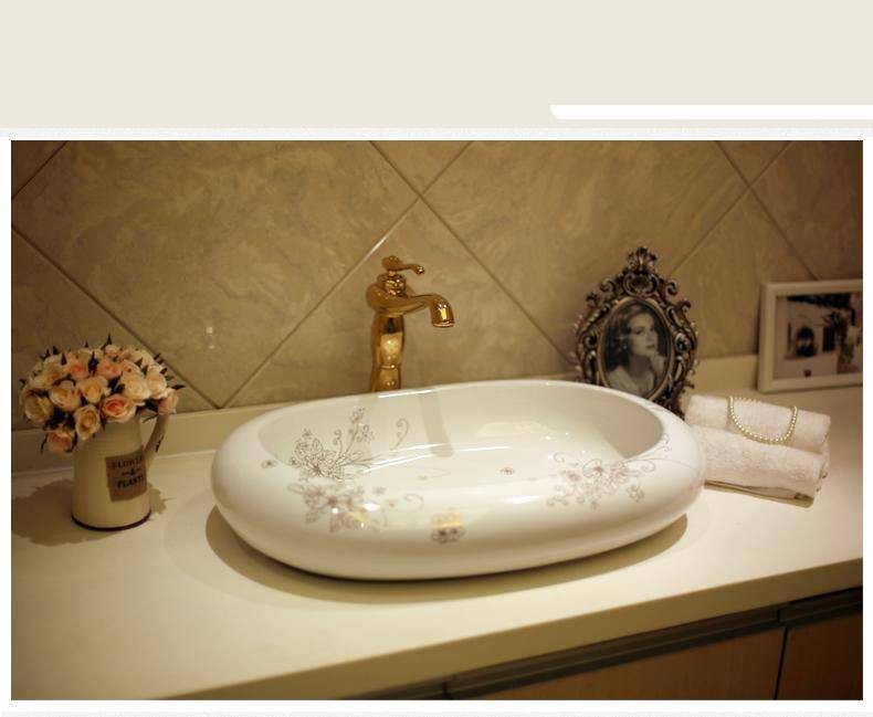 Luxury Increase oval Europe Handmade Lavabo Ceramic Washbasin Artistic ...