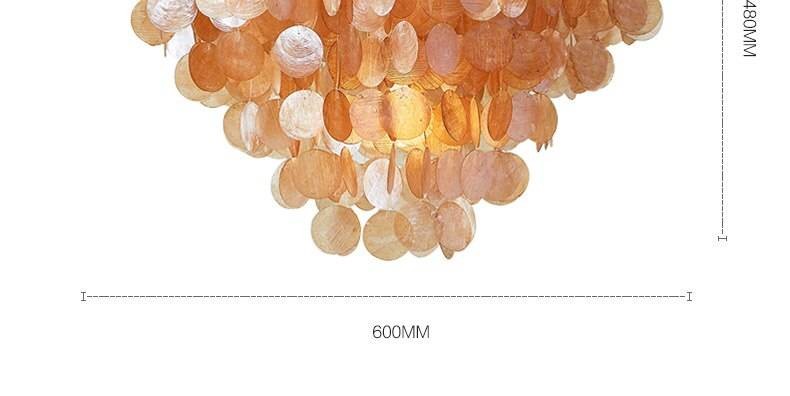 Luxury Modern DIY shell Lustre Led Pendant Chandelier Lights for dining ...