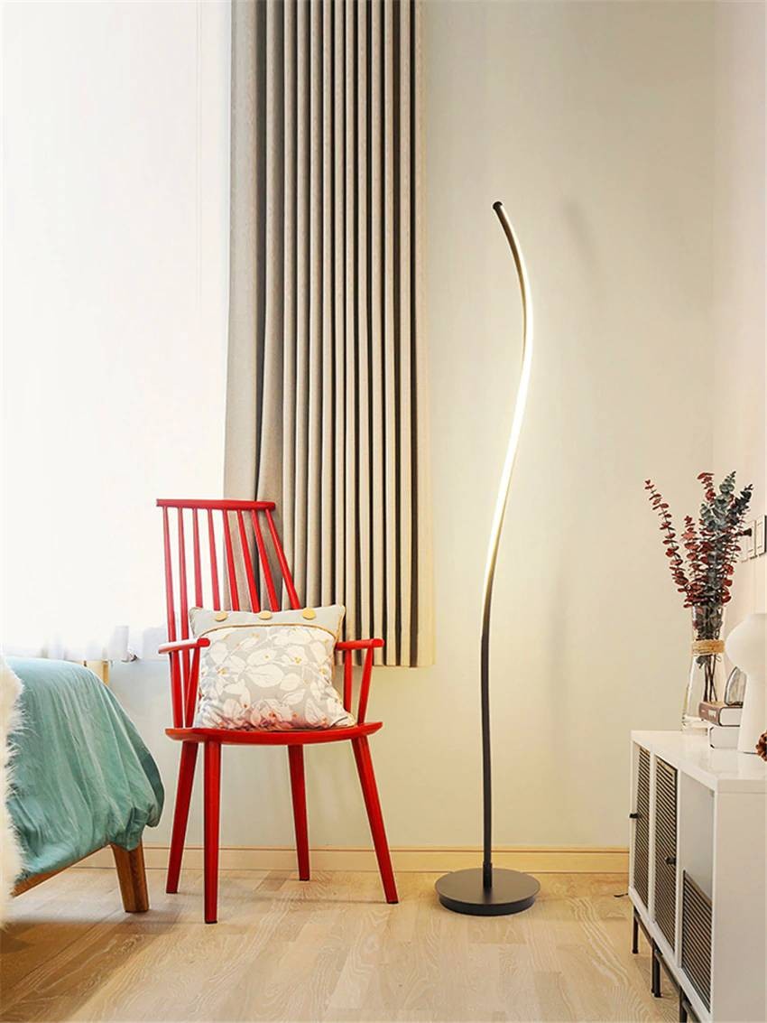 Luxury Modern LED Floor Lamp 100-240V Living Rooms Standing Pole LED ...