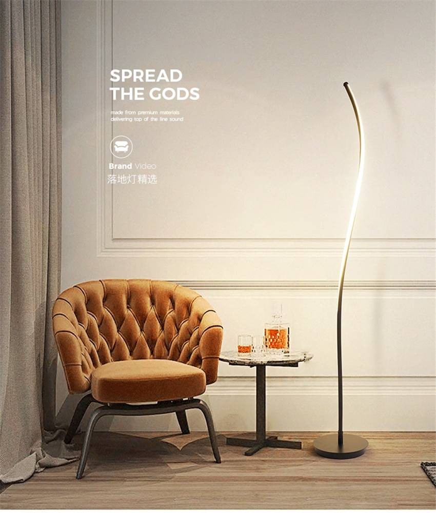 Luxury Modern LED Floor Lamp 100-240V Living Rooms Standing Pole LED ...