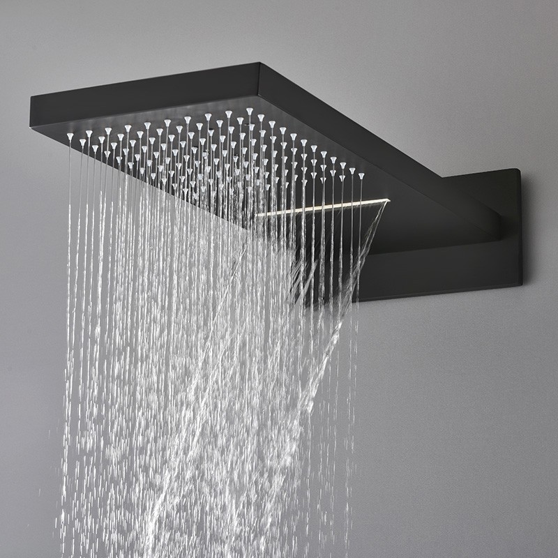 Luxury Modern Luxury Wall Mounted Waterfall Rain Shower System Solid ...