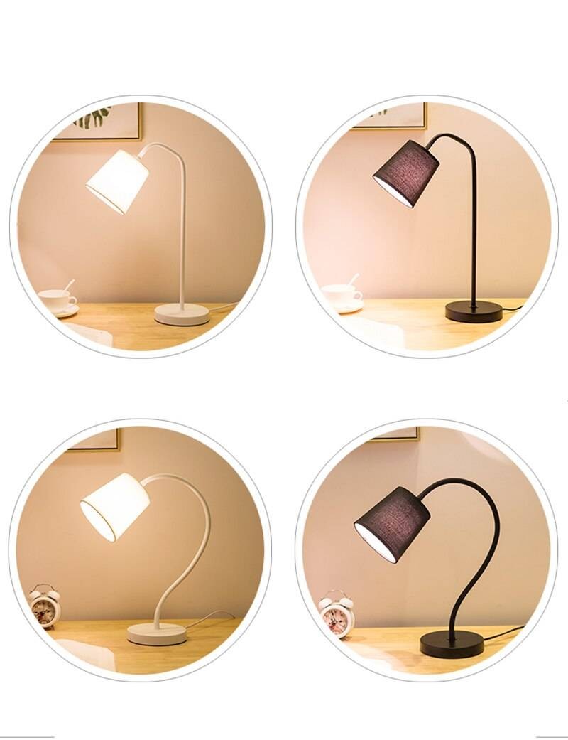 Luxury Modern simple style desk lamps study room table light black ...