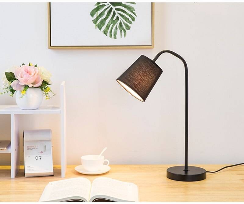 Luxury Modern simple style desk lamps study room table light black ...