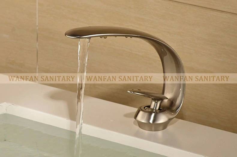 Luxury New Unique Design Deck Mount Full Brass Bathroom Basin Faucet ...