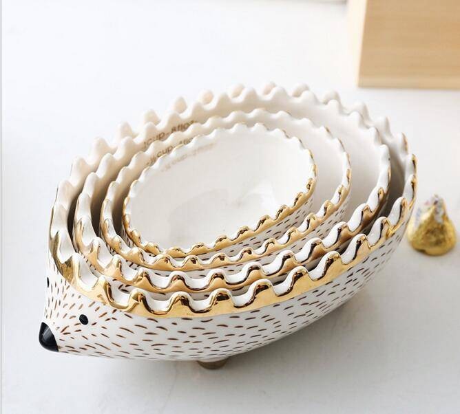 Luxury Pack of 4pcs Hedgehog bowl snack tray dessert bowl kids storage ...