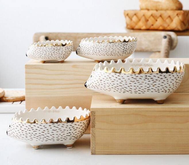 Luxury Pack of 4pcs Hedgehog bowl snack tray dessert bowl kids storage ...