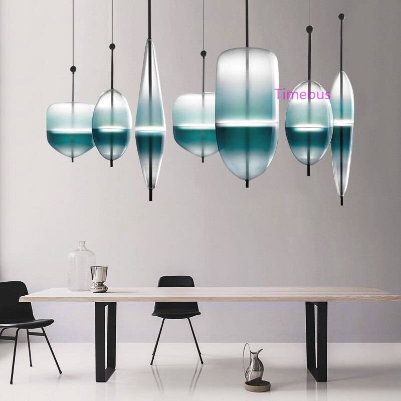 Luxury Postmodern Art led Pendant light Nordic Glass Pendant Lamp ...
