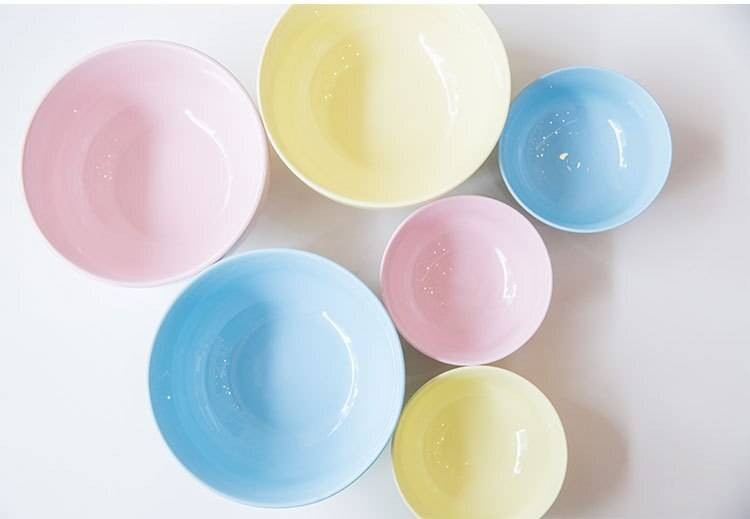Luxury Solid Color Rice Bowl Dinner Bowl Ceramic Dinnerwares,Solid ...