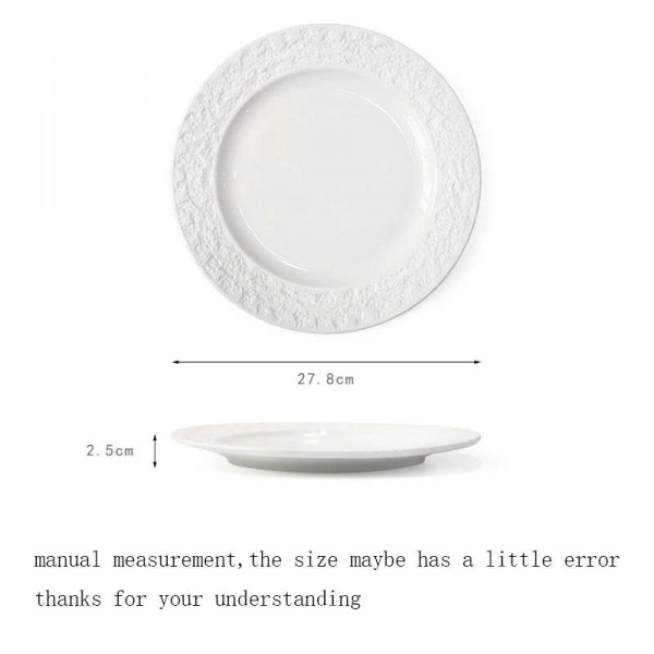 Luxury 11 Inch European Style Plate Ceramic Embossed Decoration Dish ...