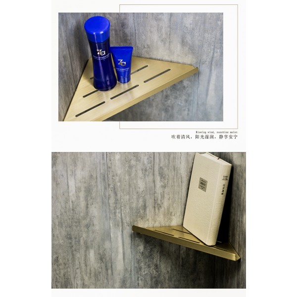 Luxury Stainless steel Brushed Bathroom Shelves Single Dual Triple Tier ...