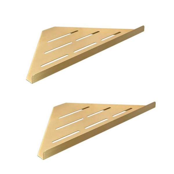 Luxury Stainless steel Brushed Bathroom Shelves Single Dual Triple Tier ...