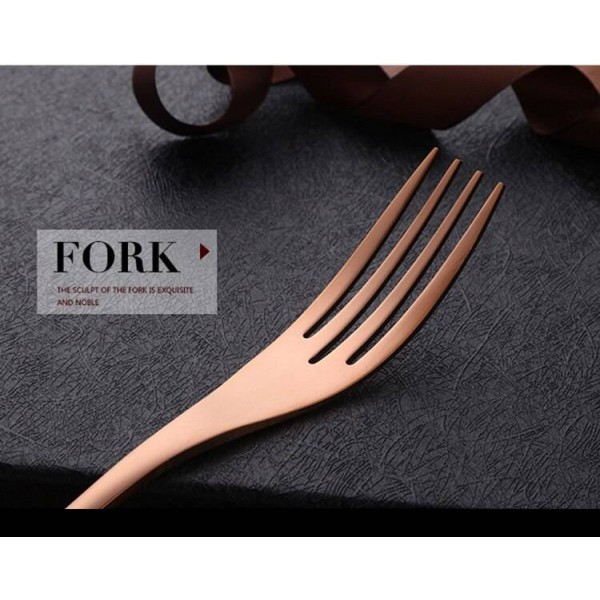 Luxury Gold Flatware Set Stainless Steel Cutlery 18/10 Utensils Kitchen ...