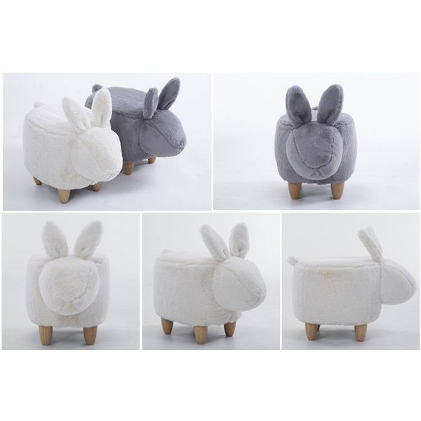 Luxury Creative rabbit shoe bench American solid wood footrest shoes ...