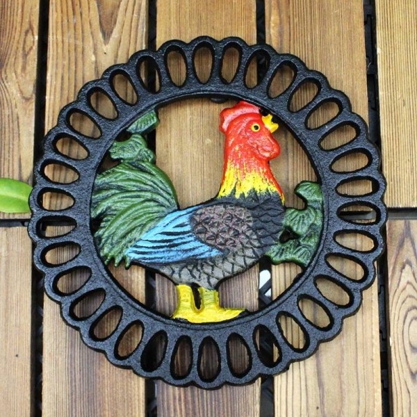 Luxury Decorative Cast Iron Trivet For Kitchen Or Dining Table | Round ...