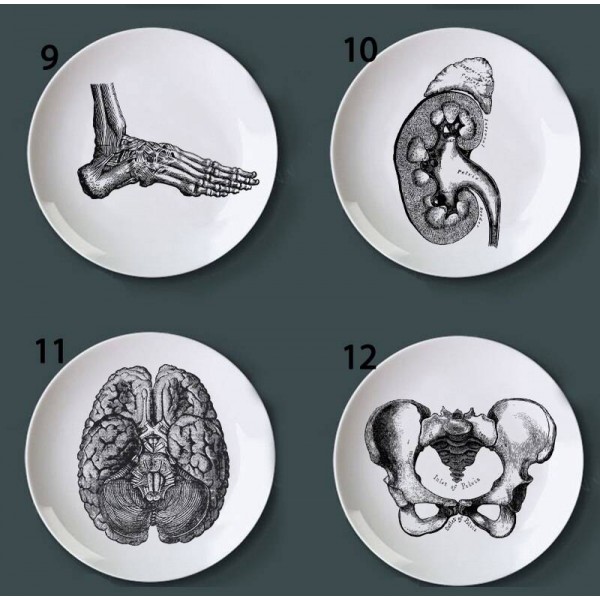 Luxury Human Body Structure Decorative Plate Artistic Ceramic Dish ...