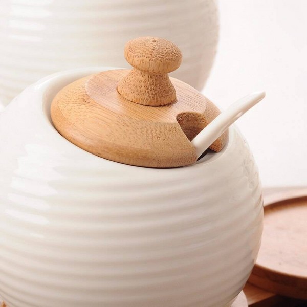 Luxury Kitchen Creative Ceramic Spice Jar 3 piece/set Simple Spice Jar ...