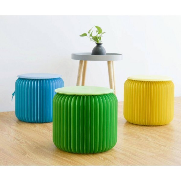 Luxury Modern Creative Footstools Round Ottoman Pouffe Foldable ...