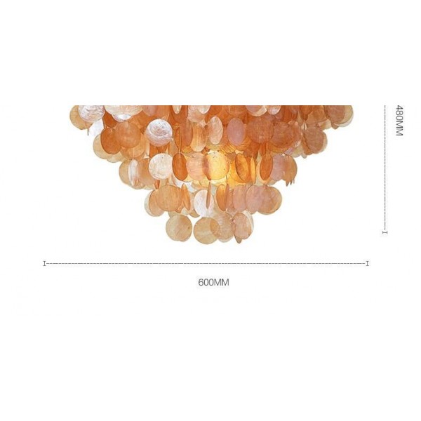 Luxury Modern DIY shell Lustre Led Pendant Chandelier Lights for dining ...
