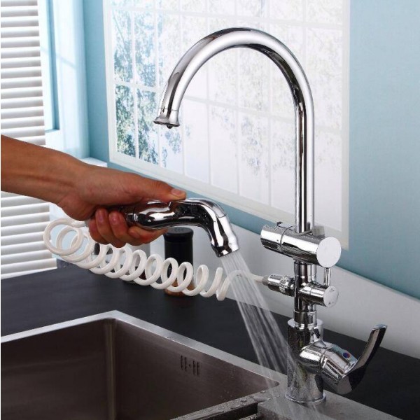 Luxury Simple and generous multi-function pull faucet kitchen faucet ...