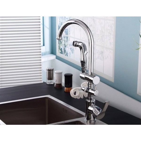 Luxury Simple and generous multi-function pull faucet kitchen faucet ...