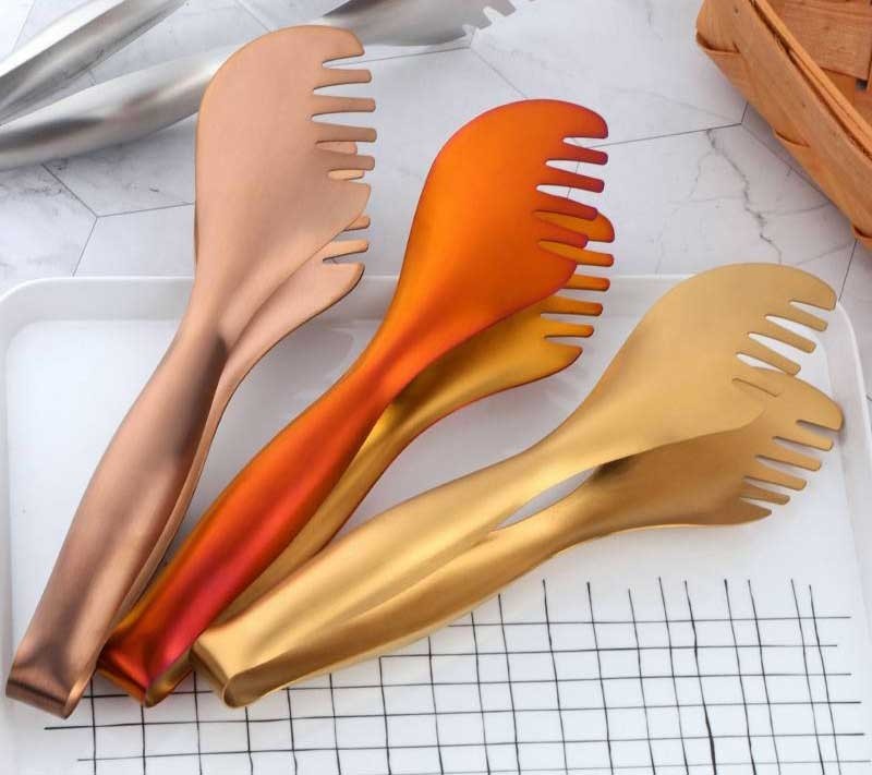 Luxury 1 Pcs Stainless Steel Food Tong Multi-function Serving Utensil ...