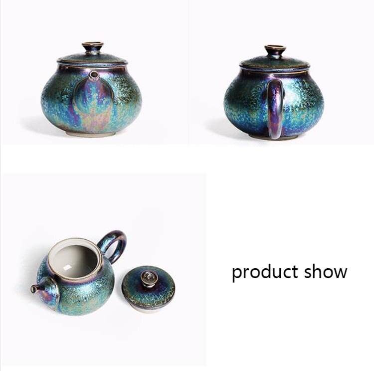 Luxury 200ml Creative Glaze Colorful Ceramic Teapot Art Xishi Pot ...