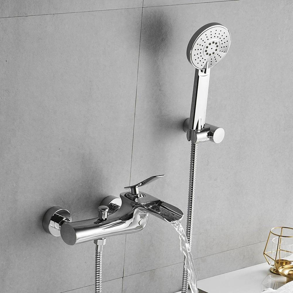 Luxury Bathtub Faucets Chrome Bath Shower Set White Shower Set Bathtub ...