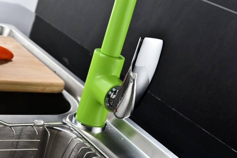 Luxury Colorful kitchen faucet mixer deck mounted basin short taps ...