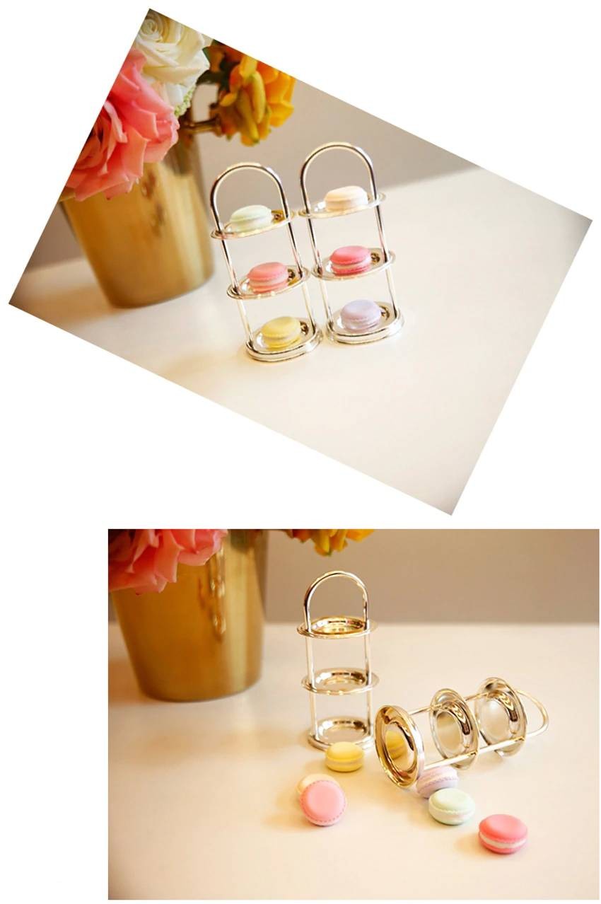 Luxury Copper Mini Three Layer Dessert Storage Stand Exquisite ...