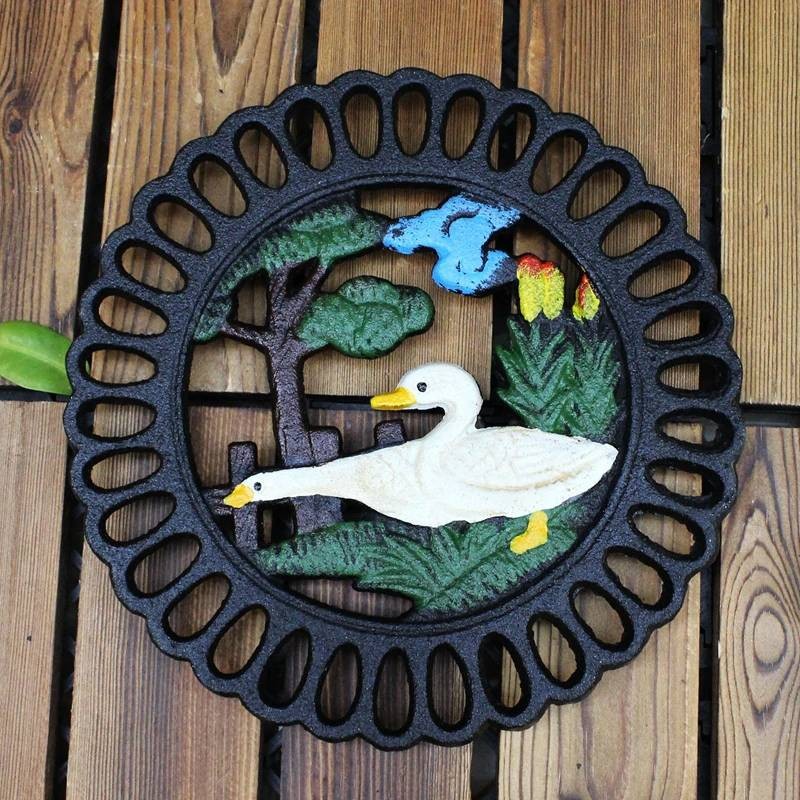 Luxury Decorative Cast Iron Trivet For Kitchen Or Dining Table | Round ...