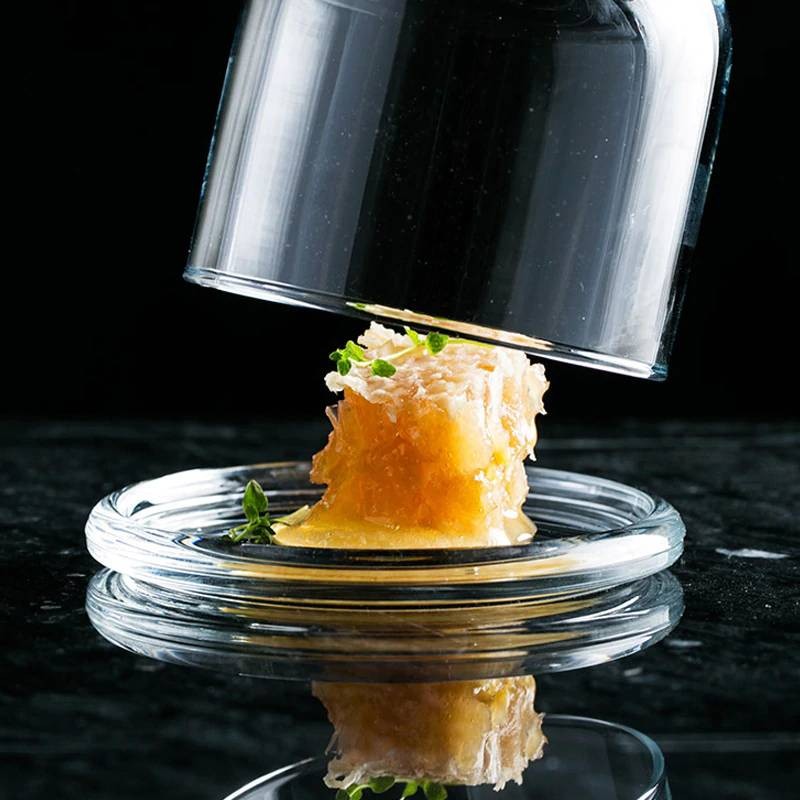 Luxury European cake cover candlelight dinner Transparent glass dust ...