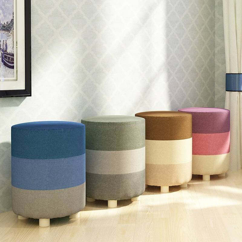 Luxury Fashion Modern Creative Home Footstool Small Chair Soft Natural ...