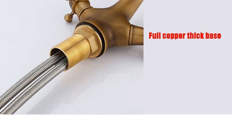 Luxury Double Handle Crystal Gold Bathroom Basin Tap Sink Faucet Water ...