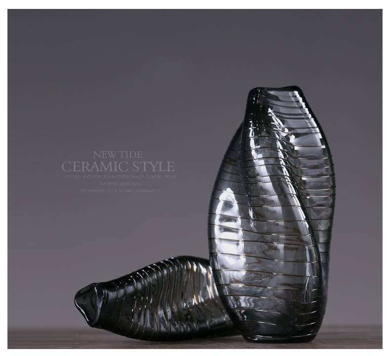 Luxury Glass Vase Decoration Hand-shaped Glass Decoration Home ...