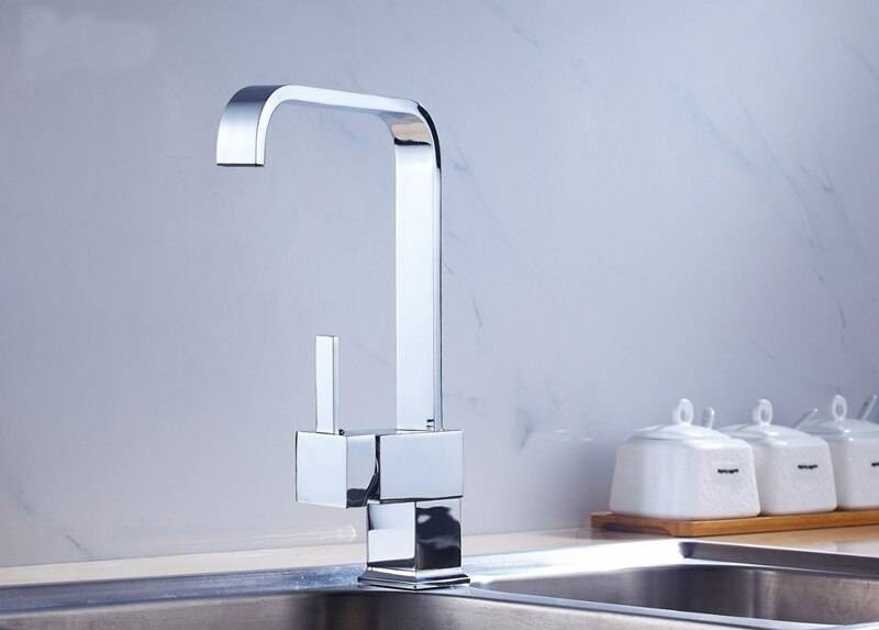 Luxury LED Kitchen Faucet Chrome Brass Deck Kitchen Sinks Faucet High ...