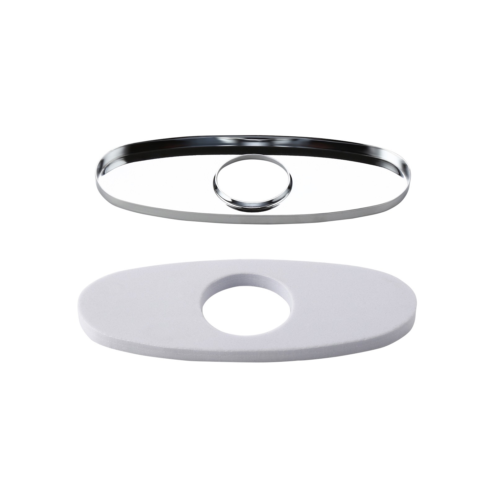 Luxury Modern 4" Faucet Deck Plate Escutcheon for 1-Hole Faucet ...