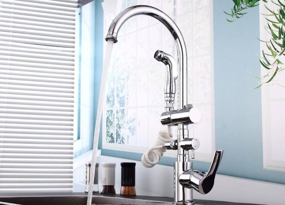 Luxury Simple and generous multi-function pull faucet kitchen faucet ...
