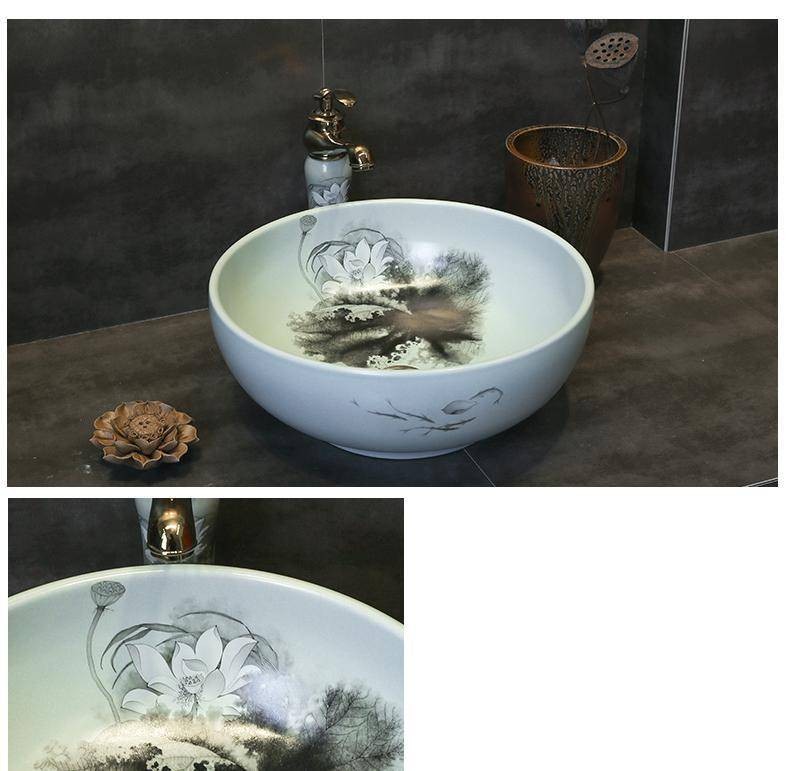 Luxury Oval Europe Vintage Style Art wash basin Ceramic Counter Top ...
