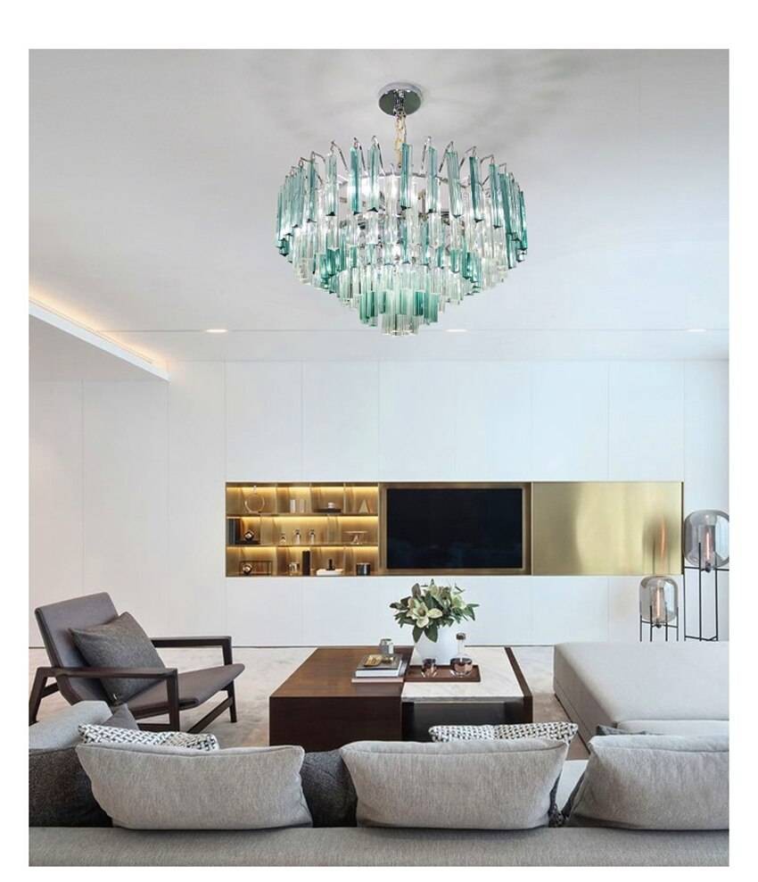 Luxury Postmoden Crystal LED Pendant Lamp Living Room Lustres ...