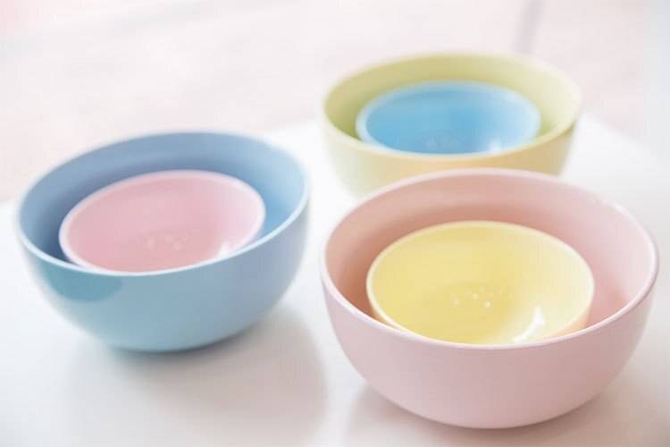 Luxury Solid Color Rice Bowl Dinner Bowl Ceramic Dinnerwares,Solid ...