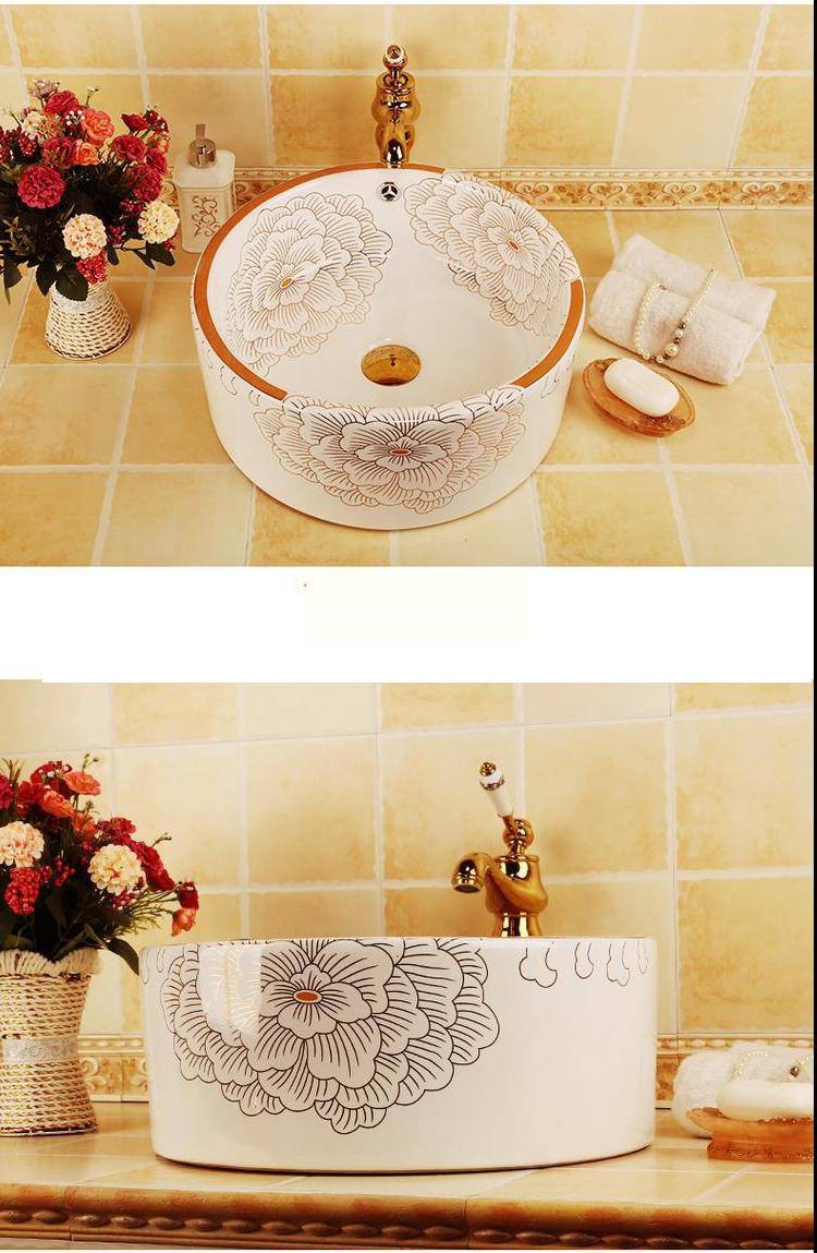 Luxury Table Basin Ceramic Art Basin Toilet Washbasin Face Wash basin ...
