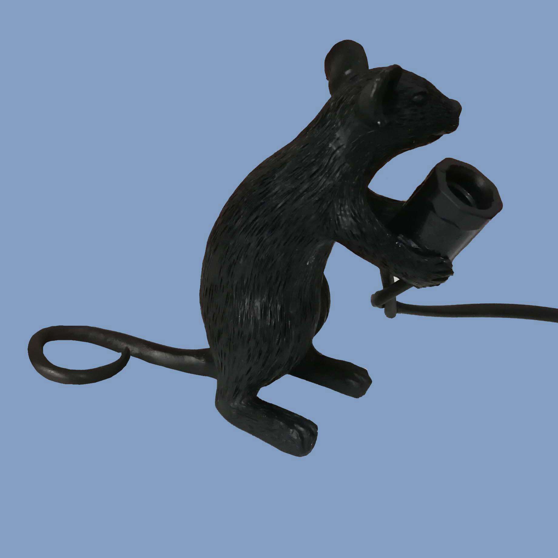Luxury Nordic Desk Lamp Mouse Resin EU/USA Plug Rat Table Lamp Light ...