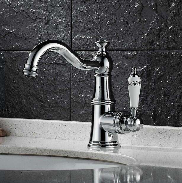 Luxury European Aristocratic Basin Faucet Cold & Hot Single Lever ...