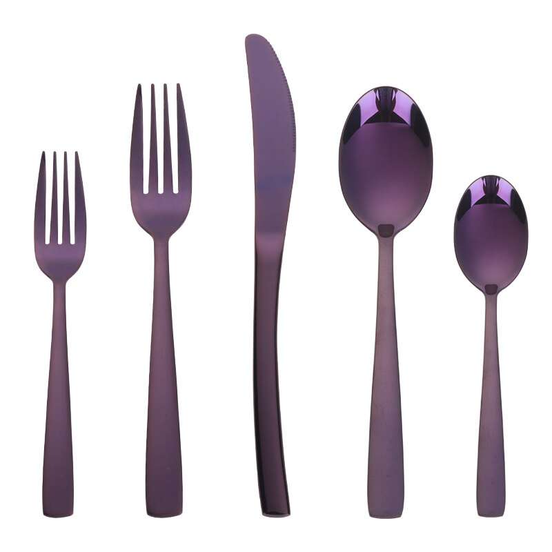 Luxury 20pcs Luxury Blue Cutlery Set Stainless Steel Dinnerware Set ...